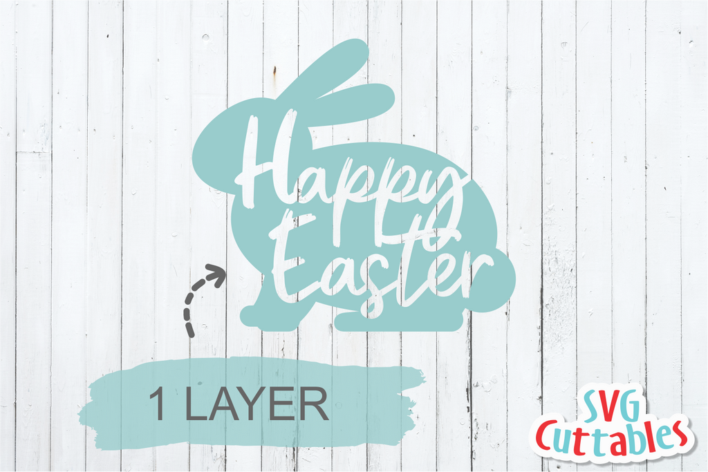 Happy Easter Bunny SVG Cut File | svgcuttablefiles