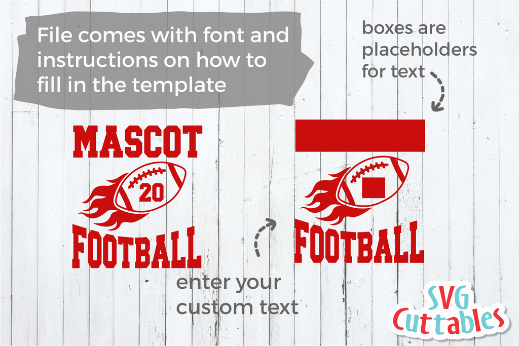 Football Template 0011 | SVG Cut File | svgcuttablefiles