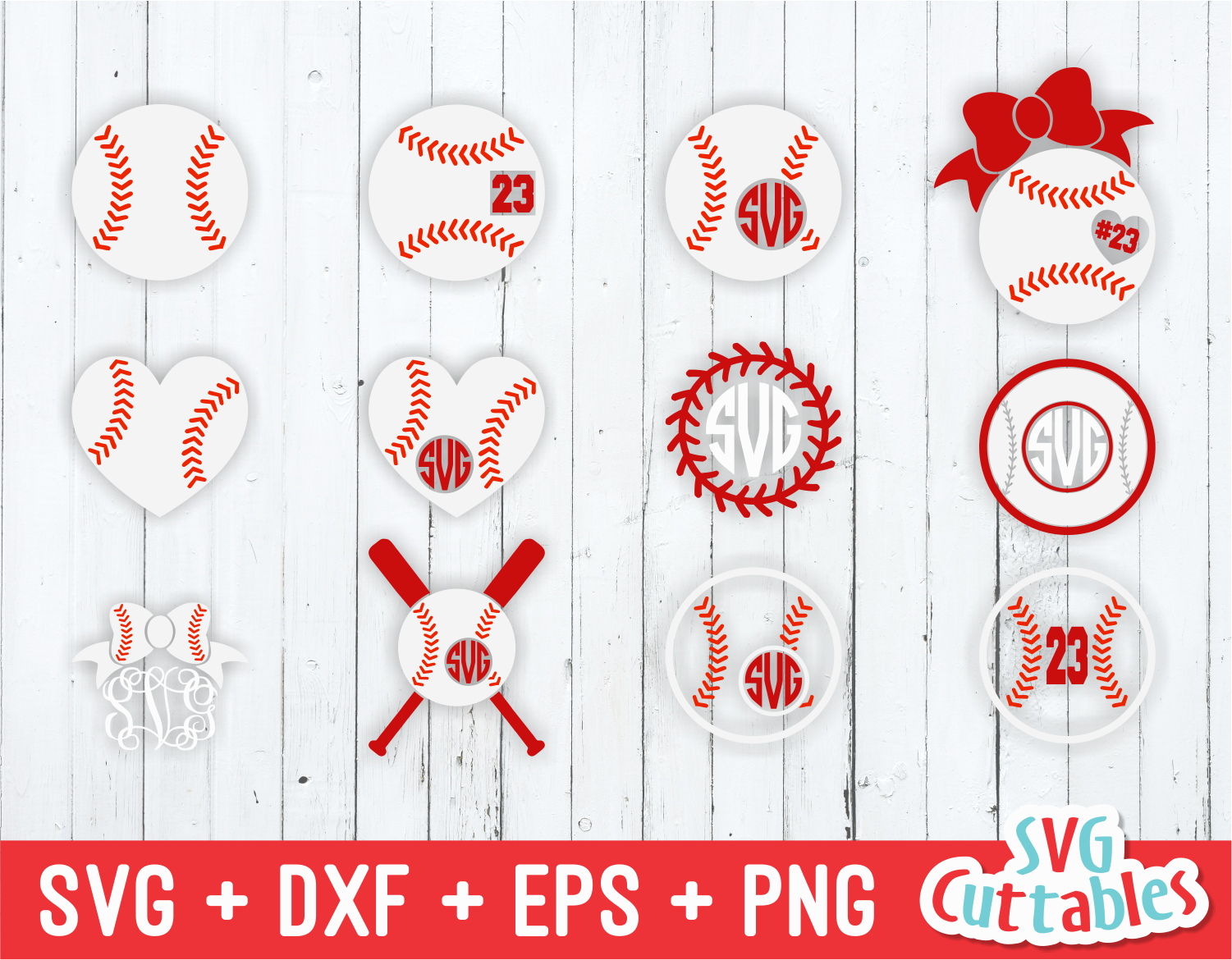 Baseball / Softball Monogram Frames | svgcuttablefiles